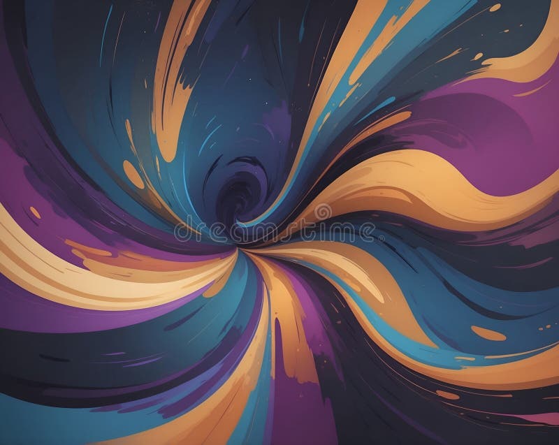 Vivid Abstract Swirl Design with Bold Colors Creating Depth and ...