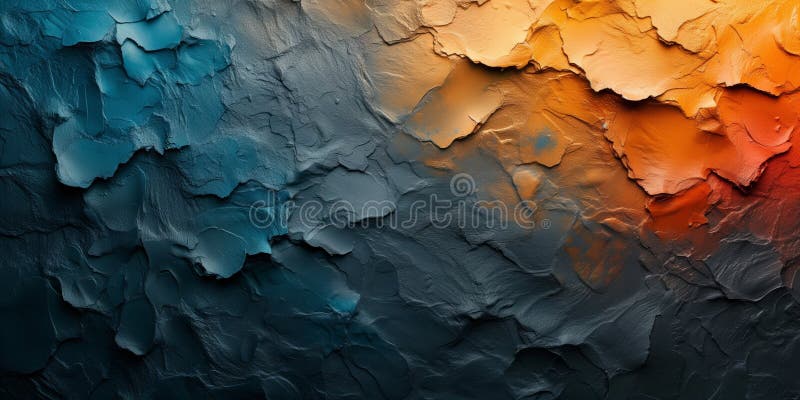 Abstract Artistic Texture Background in Blue and Orange Tones Stock ...