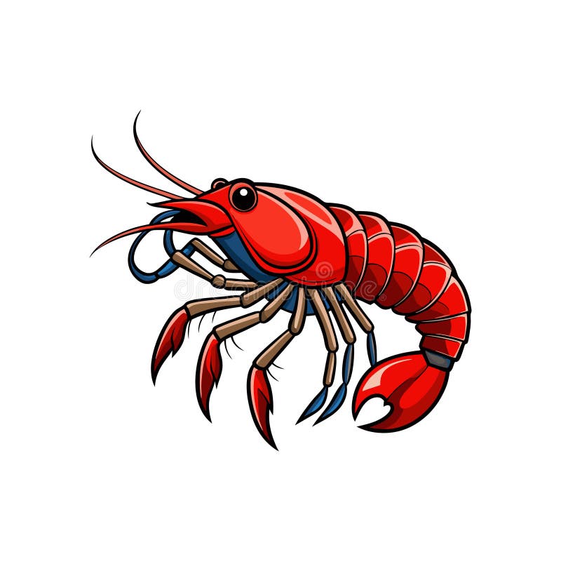 Vivid Aethra Crustacean Realistic Artwork Stock Illustration ...