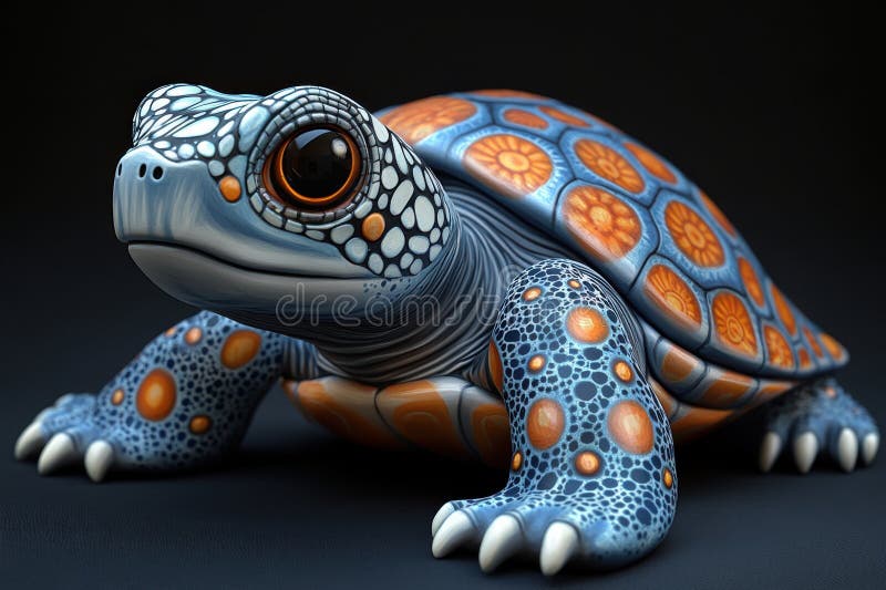 Intricate AI-Generated Tortoise with Vibrant Pattern Design for Art and ...