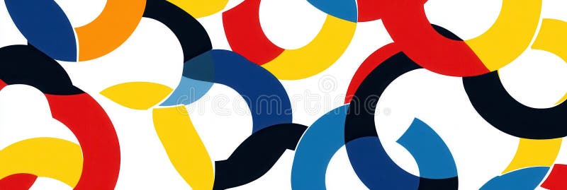 Geometric Pattern of Interlocking Circles Creating a Vibrant and Modern ...