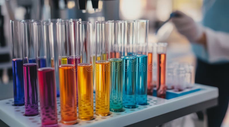 A Vivid Array of Colorful Test Tubes and Advanced Laboratory Equipment ...