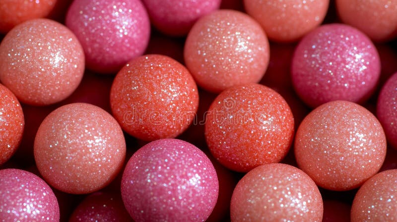 A Vivid Array of Shiny Red, Pink, and White Balls, Tightly Clustered To ...