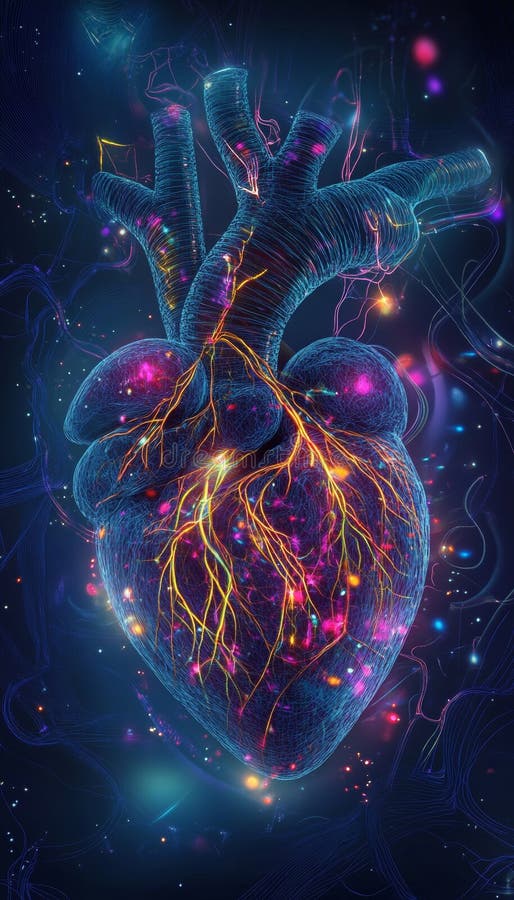 Vivid Artistic Representation of Heart Pulsations with Illuminated ...