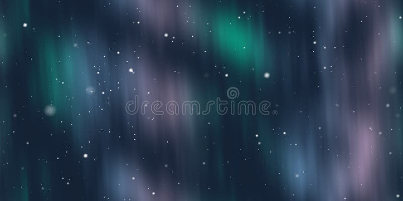 Vivid Aurora with Stars on Night Sky Extra Wide Seamless Texture, High ...