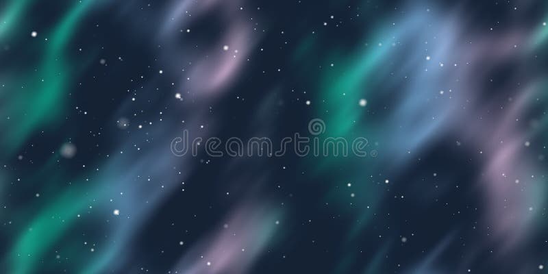 Vivid Aurora with Stars on Night Sky Extra Wide Seamless Texture, High ...