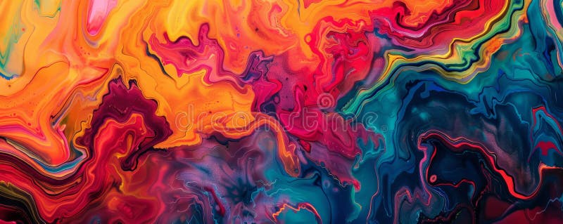 A Vivid Backdrop with a Blend of Bright, Bold Colors in an Abstract ...