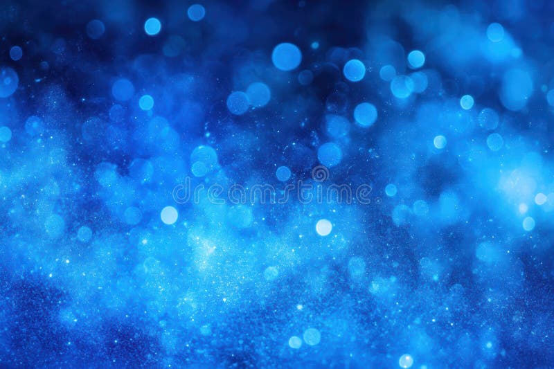 Vivid Blue Background Illuminated Numerous Sparkling Lights Stock ...