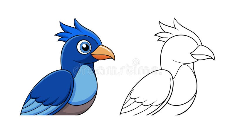 Vivid Blue-Faced Malkoha Bird Design Stock Illustration - Illustration ...