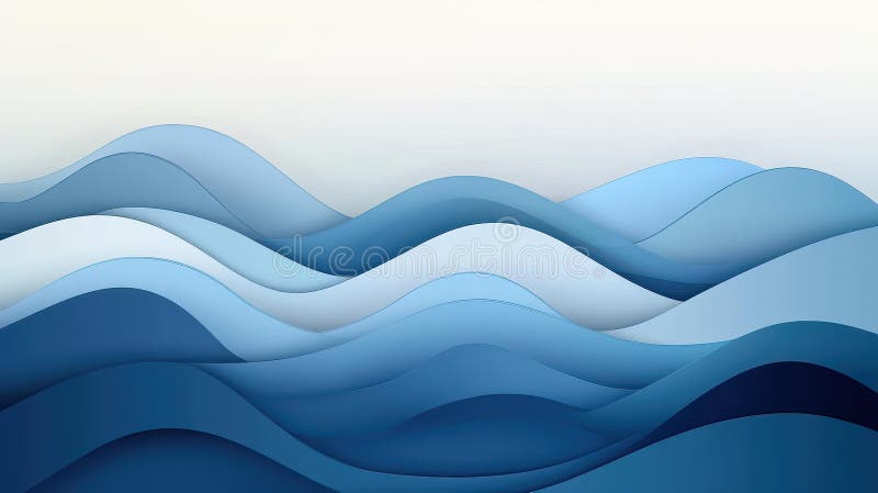 Vivid Blue Gradient Waves Create a Dynamic Backdrop, Perfect for Modern ...