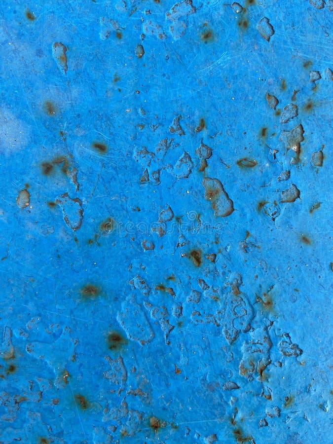Vivid Blue Metal Surface with Rust Stock Image - Image of vivid ...