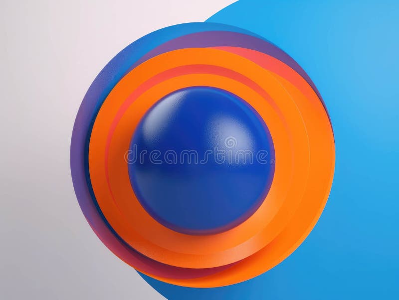 A Vivid Blue and Orange Circle Creating a Strong Visual Statement for ...