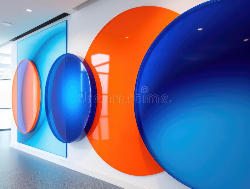 A Vivid Blue and Orange Circle Creating a Strong Visual Statement for ...