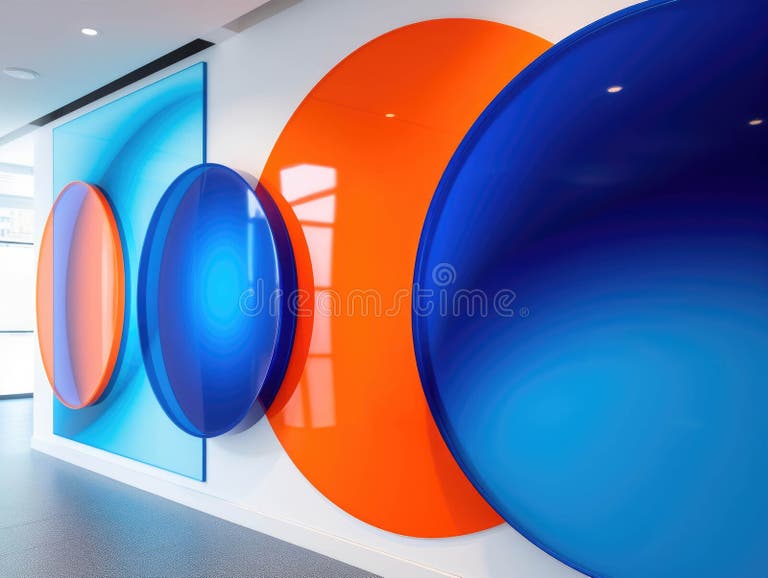 A Vivid Blue and Orange Circle Creating a Strong Visual Statement for ...