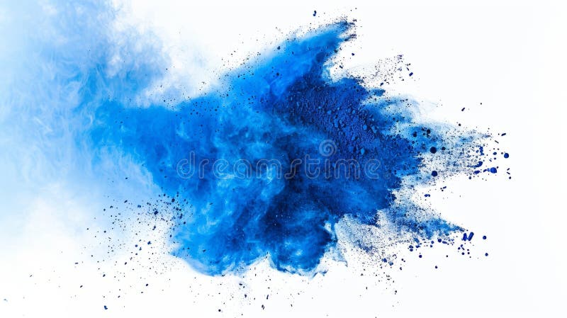 Blue Powder Explosion on Black Background Stock Photo - Image of ...