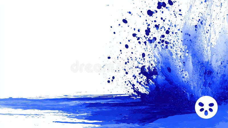 Vivid Blue Splash Abstract Art Design with Dynamic Textures and ...