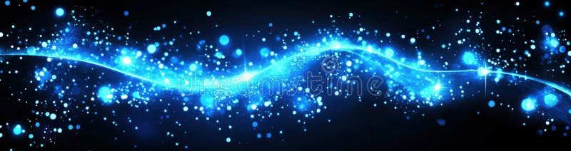 A Vivid Blue Wave of Particles is Gracefully Moving in the Dark Night ...