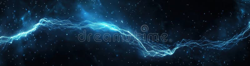 A Vivid Blue Wave of Particles is Gracefully Moving in the Dark Night ...