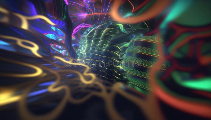 Vivid Brain Waves a 3D Cartoony Pattern with CuttingEdge Technologies ...