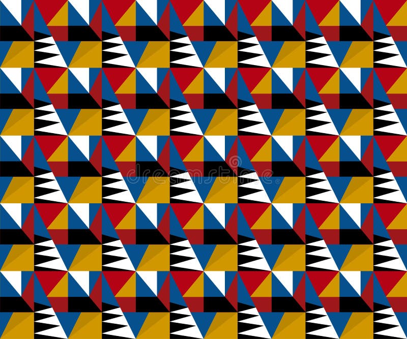 Vivid Bright Color Retro Style Geometry Pattern. Stock Vector ...