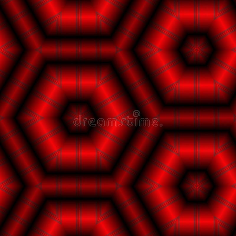 Red Hexagon Repeating Design Stock Illustration - Illustration of ...