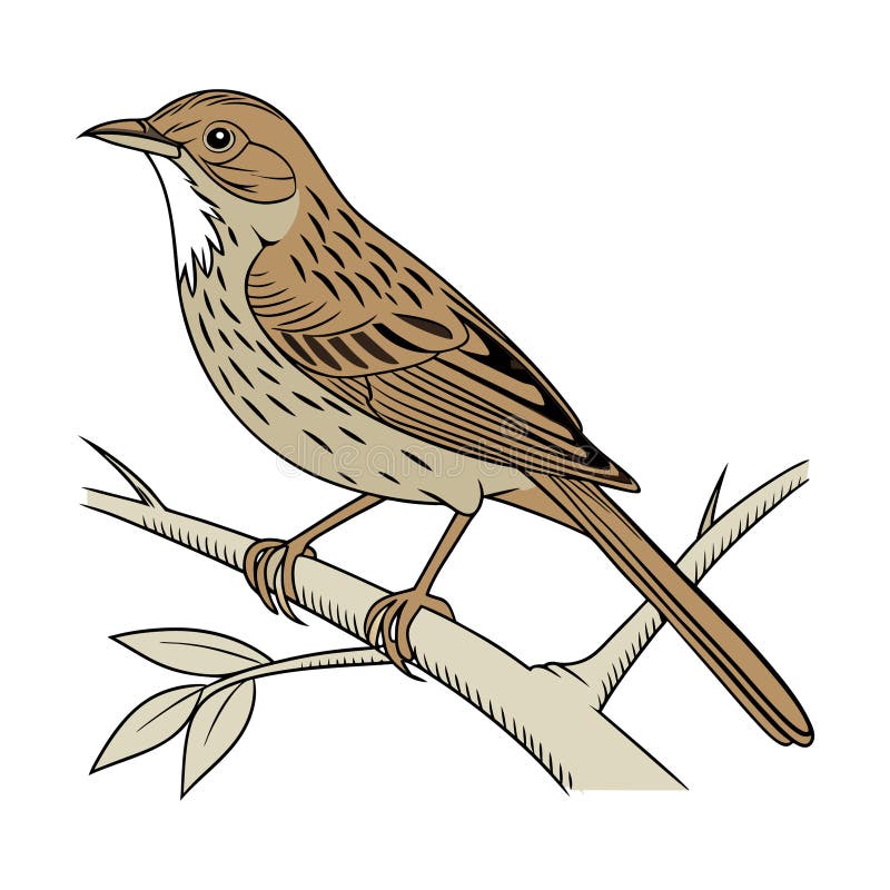 Vivid Brown Trembler Bird Design Stock Image - Illustration of ...