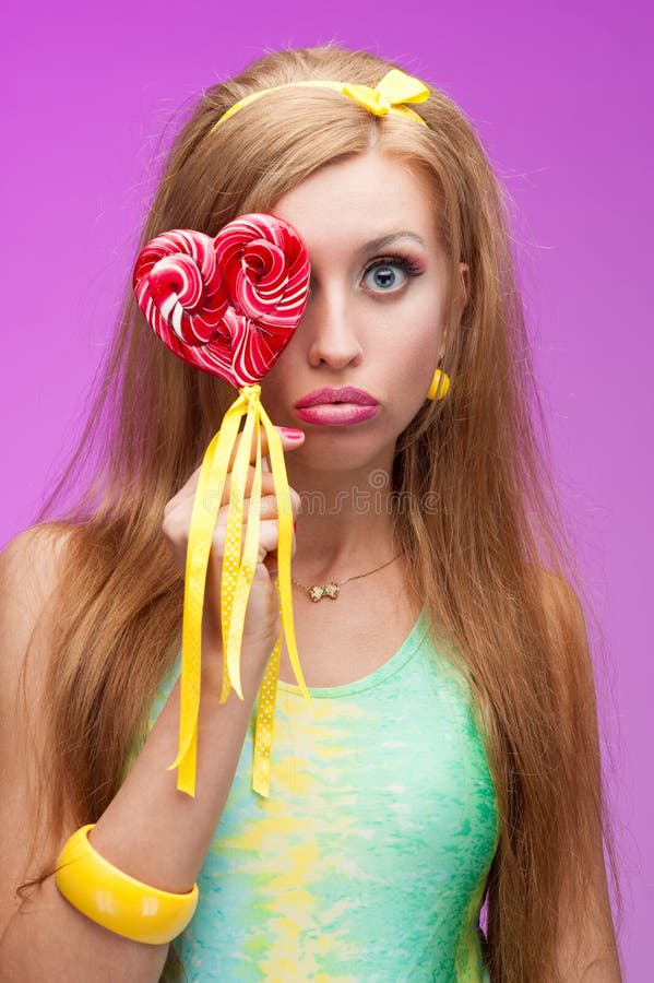 Vivid candy girl stock photo. Image of pretty, looking - 38753230