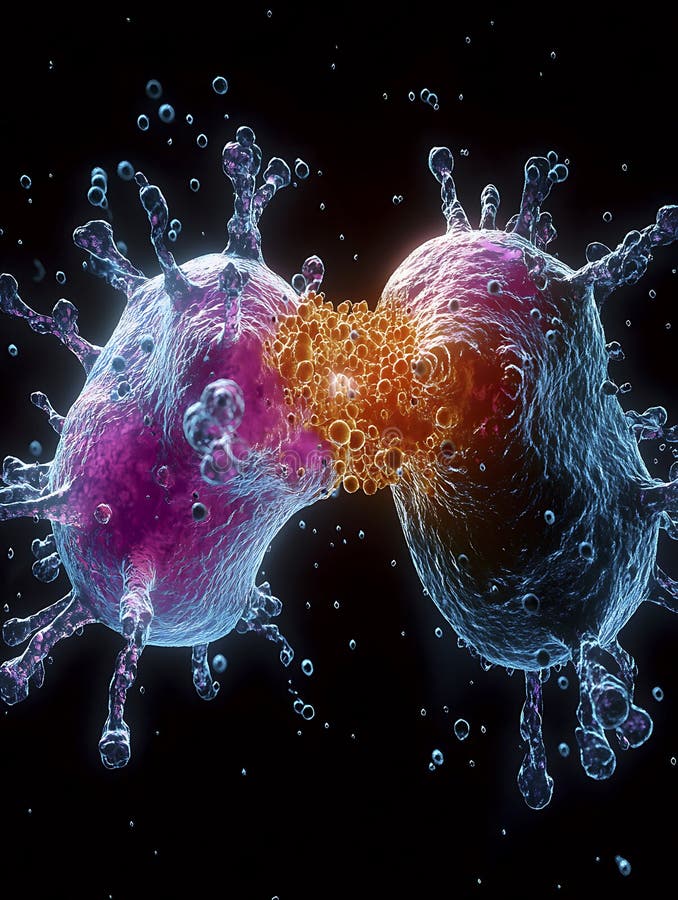 Vivid Chromosome Dynamics a Close-Up of Cancer Cell Nucleus Splitting ...