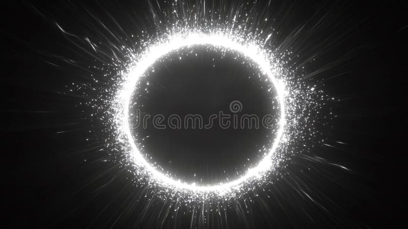 Bright Circular Pattern with Radiant Light Effect on a Dark Background ...