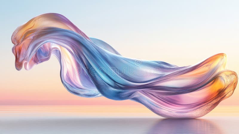 A Vivid Close-up of a Colorful Liquid Wave Flowing Across a Surface ...