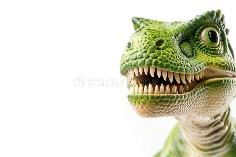 Vivid Close-up of a Green Dinosaur Showing Detailed Textures and Sharp ...