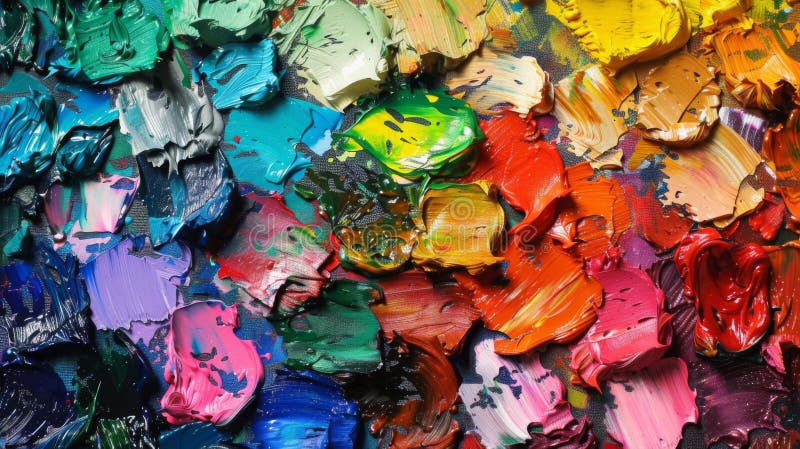 Vivid Color Explosion: Abstract Acrylic Paint Swirls and Textures Stock ...