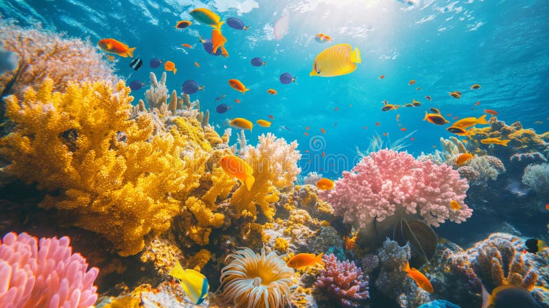 Vivid Color of Ocean with Clear Water Stock Image - Image of wild ...