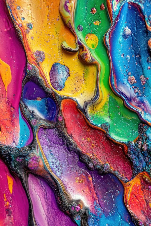 Vivid Color Puddles stock image. Image of expressionism - 362202019