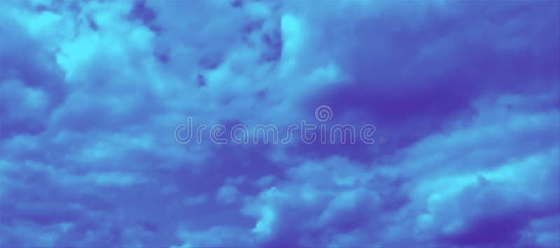 Vivid Colored Aesthetic Sky Background. Realistic Vector Clouds Stock ...