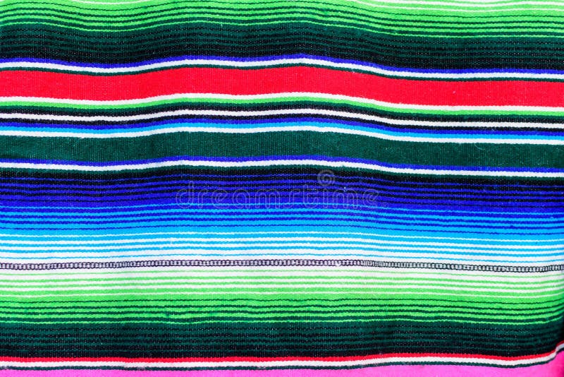 Vivid Colored Horizontal Stripes on Textile Material with a Traditional ...