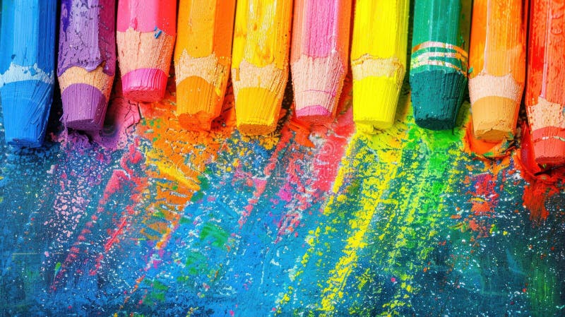 Vivid Colored Pencils and Pigment Dust Art Tools for Drawing Colorful ...