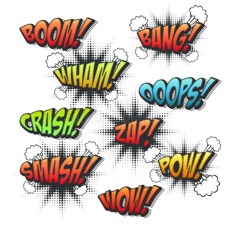 Comic Sound Effect Wham Stock Illustrations – 304 Comic Sound Effect ...