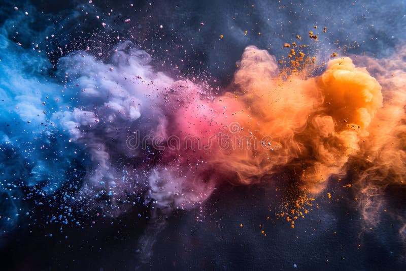 Colorful Explosion of Powder in the Air - Abstract Art and Design ...