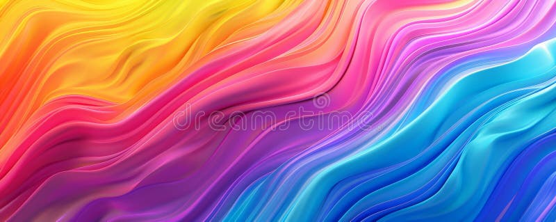 A Vivid and Colorful Rainbow Gradient Wavy Abstract Background, with ...