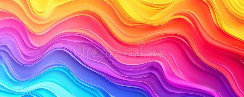 A Vivid and Colorful Rainbow Gradient Wavy Abstract Background, with ...