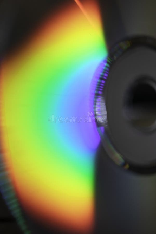 Vivid, Colorful - Rainbow Like - Light Patches on a CD Stock Image ...