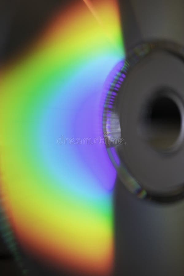 Vivid, Colorful - Rainbow Like - Light Patches on a CD Stock Photo ...