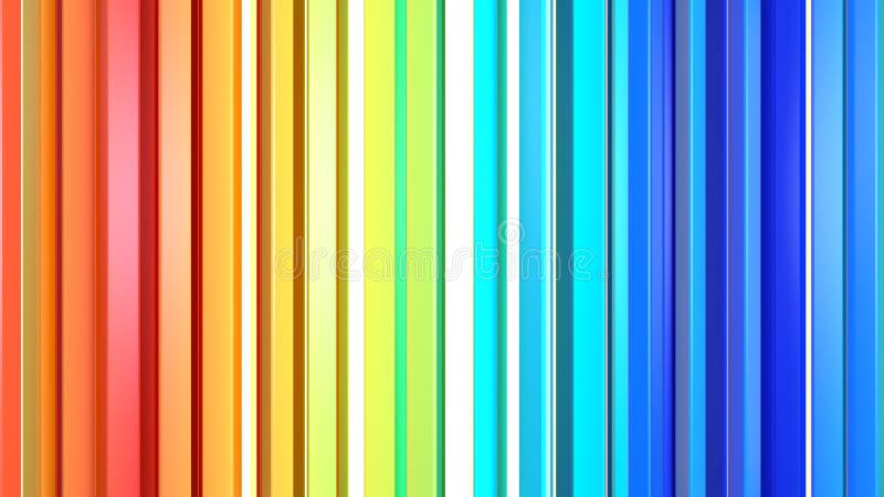 Vivid Colorful Vertical Lines 3D Rendering Stock Illustration ...