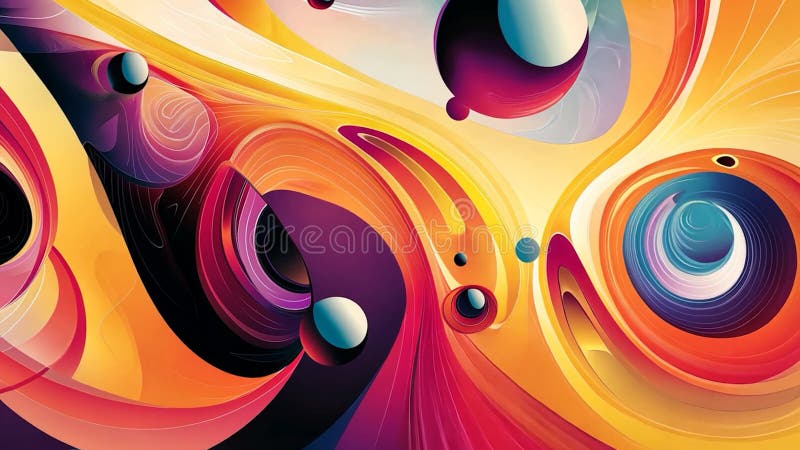 Vivid Colors Blend and Swirl Together, Creating a Dynamic and ...