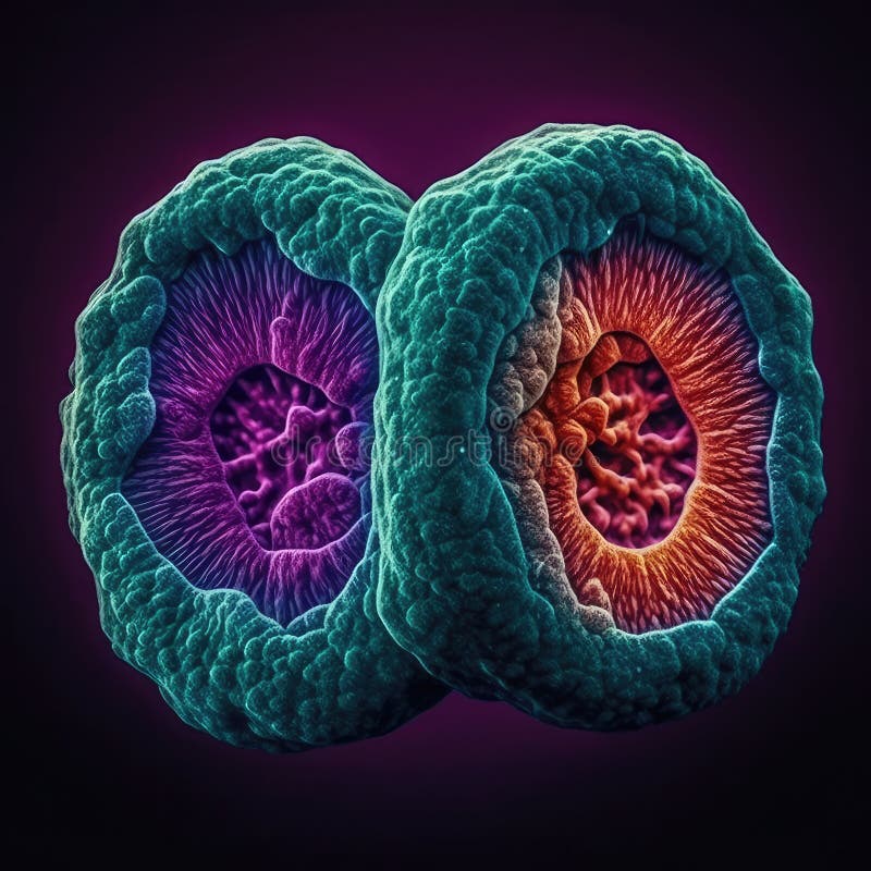Vivid Colors of Cell Division: a Highly Detailed Electron Microscope ...