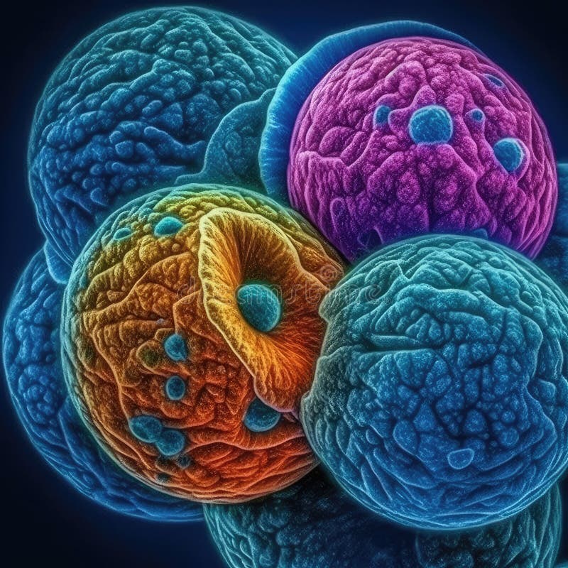 Vivid Colors of Cell Division: a Highly Detailed Electron Microscope ...