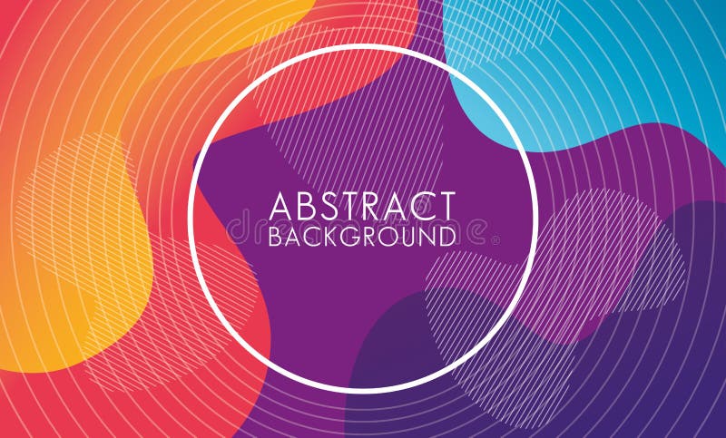 Vivid Colors and Fluids with Circular Frame Abstract Background Stock ...