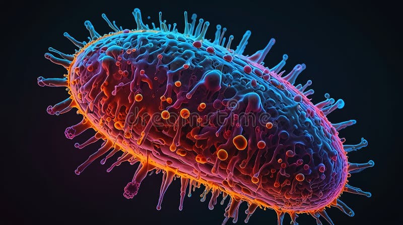 One Bacteriao of Mycoplasma Pheumoniama. Microscopic View Reveals ...