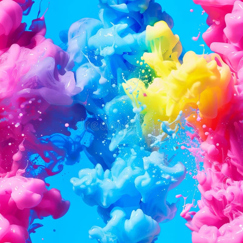 Vivid Colors of Ink Exploding in Water, Abstract Colorful Background ...